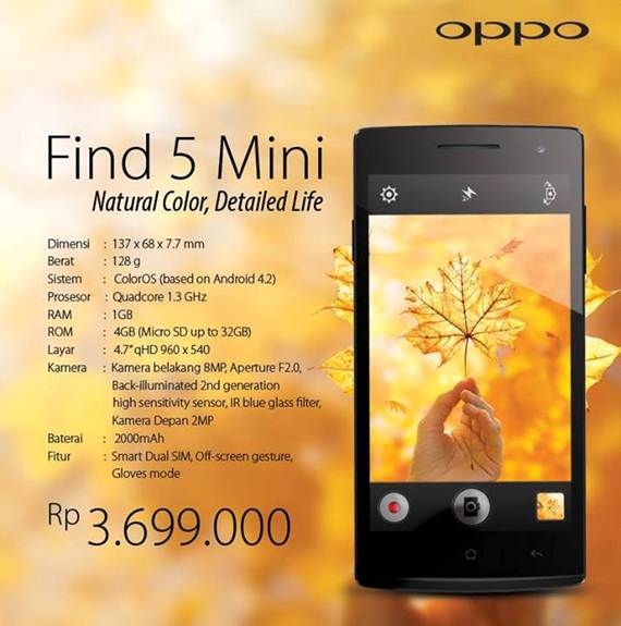 Sở hữu hiệu năng ấn tượng Oppo Find 5 Mini chắc chắn sẽ khiến bạn hài lòng