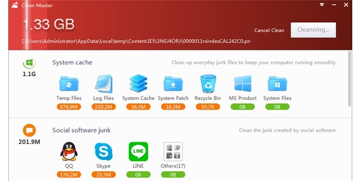 Phần mềm clean master cho pc Win 10