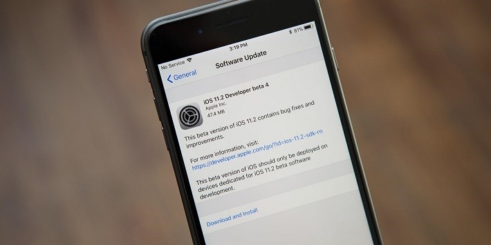 iOS 11.2 beta 4 chính thức được phát hành