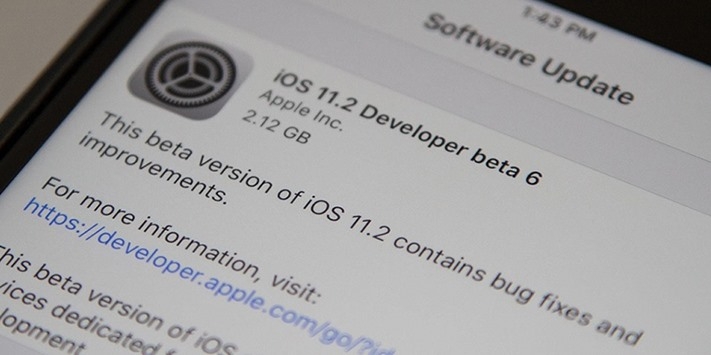Phiên bản iOS 11.2 beta 6 vừa được Apple phát hành