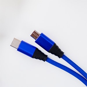 Cáp 2 trong 1 Type C-Micro 1m ivalue Knit (xanh)
