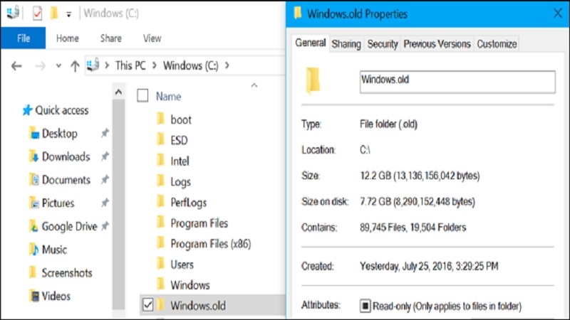 Hướng dẫn dọn dẹp Windows 10 sau khi cài April Update