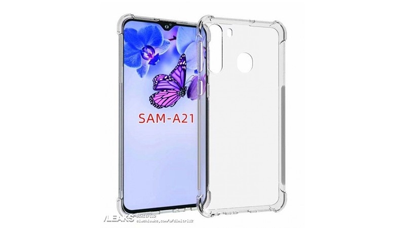 Galaxy A21 lộ ảnh render với màn hình giọt nước, camera sau