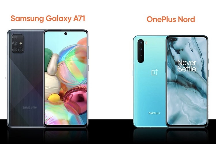 So sánh Samsung Galaxy A71 và OnePlus Nord