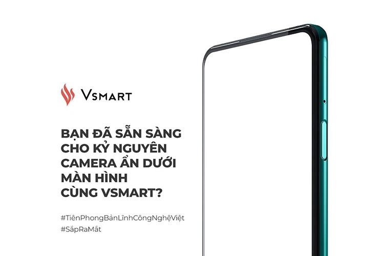 Vsmart bất ngờ “nhá hàng” smartphone có camera ẩn dưới màn hình
