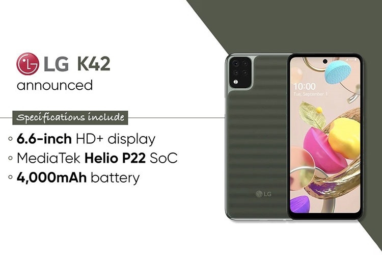 LG K42 ra mắt chính thức với màn hình 6,6 inch và 4 camera