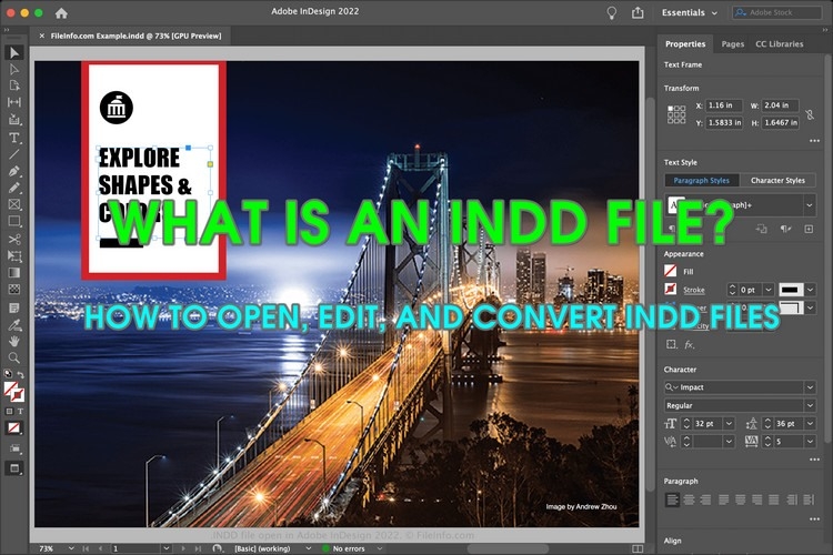 File INDD là gì? Cách mở và chuyển đổi file INDD sang PDF