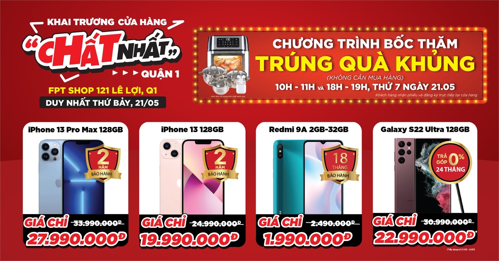 iPhone 13 Series giảm khủng 6 triệu mừng khai trương FPT Shop