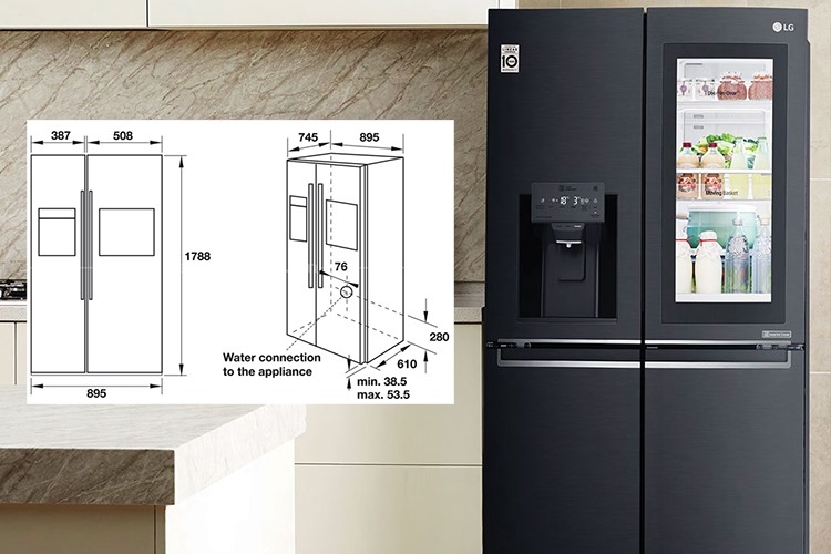 Top 3 kích thước tủ lạnh Side by side LG phổ biến và nên mua nhất