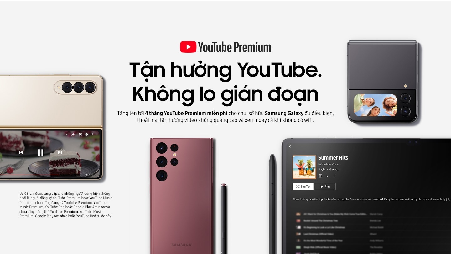 YOUTUBE PREMIUM DÀNH CHO CHỦ SỞ HỮU SAMSUNG GALAXY