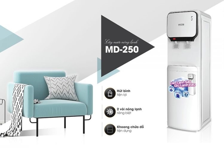Đánh giá chi tiết cây nước nóng lạnh Mutosi MD-250