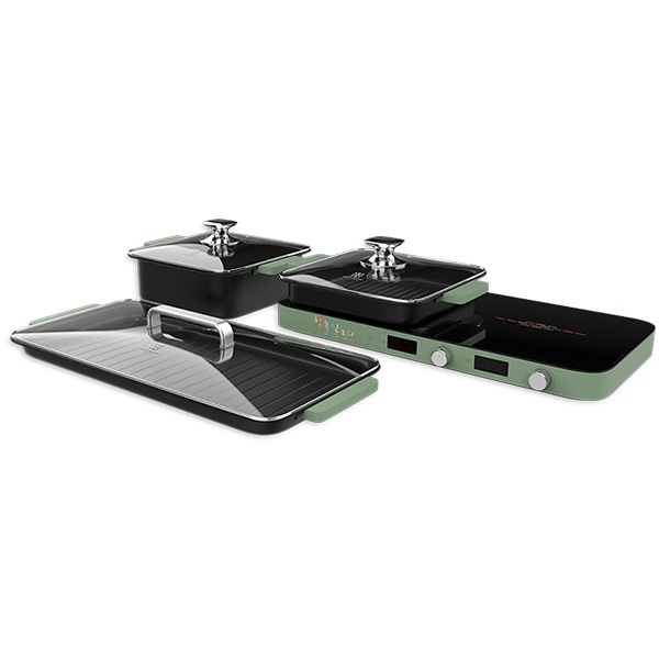 Bếp điện từ đôi cảm ứng 2800W Hawonkoo MCEH-200-II-CF (Kèm bộ nồi, chảo ...