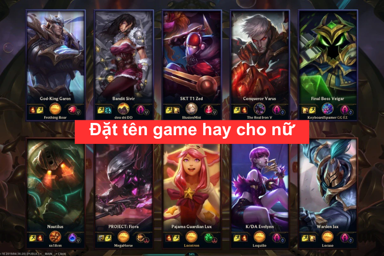 1001 cách đặt tên game hay cho nữ bằng nhiều ngôn ngữ khác nhau