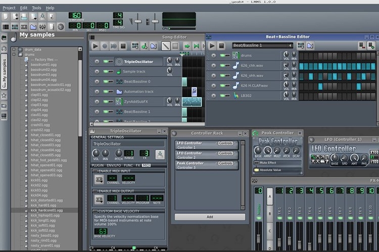 LMMS - Trình soạn nhạc trực tuyến miễn phí của OffiDocs