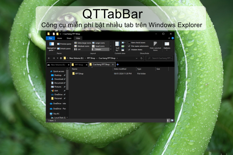 QTTabBar: Mời dùng thử công cụ bật tab trong Windows Explorer