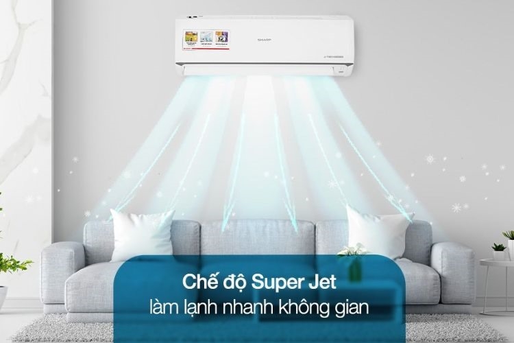 Chế độ Super Jet và chế độ Powerful Jet làm lạnh nhanh hiệu quả