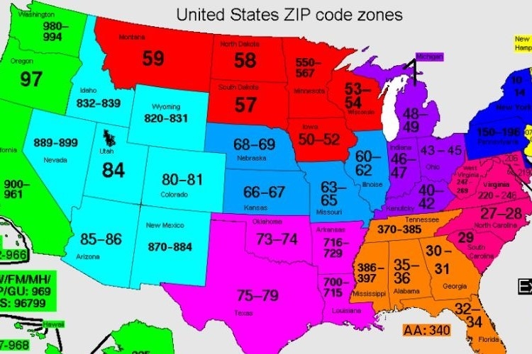 Tổng hợp mã ZIP Hoa Kỳ và ZIP Code các tiểu bang ở Mỹ đầy đủ nhất 2025