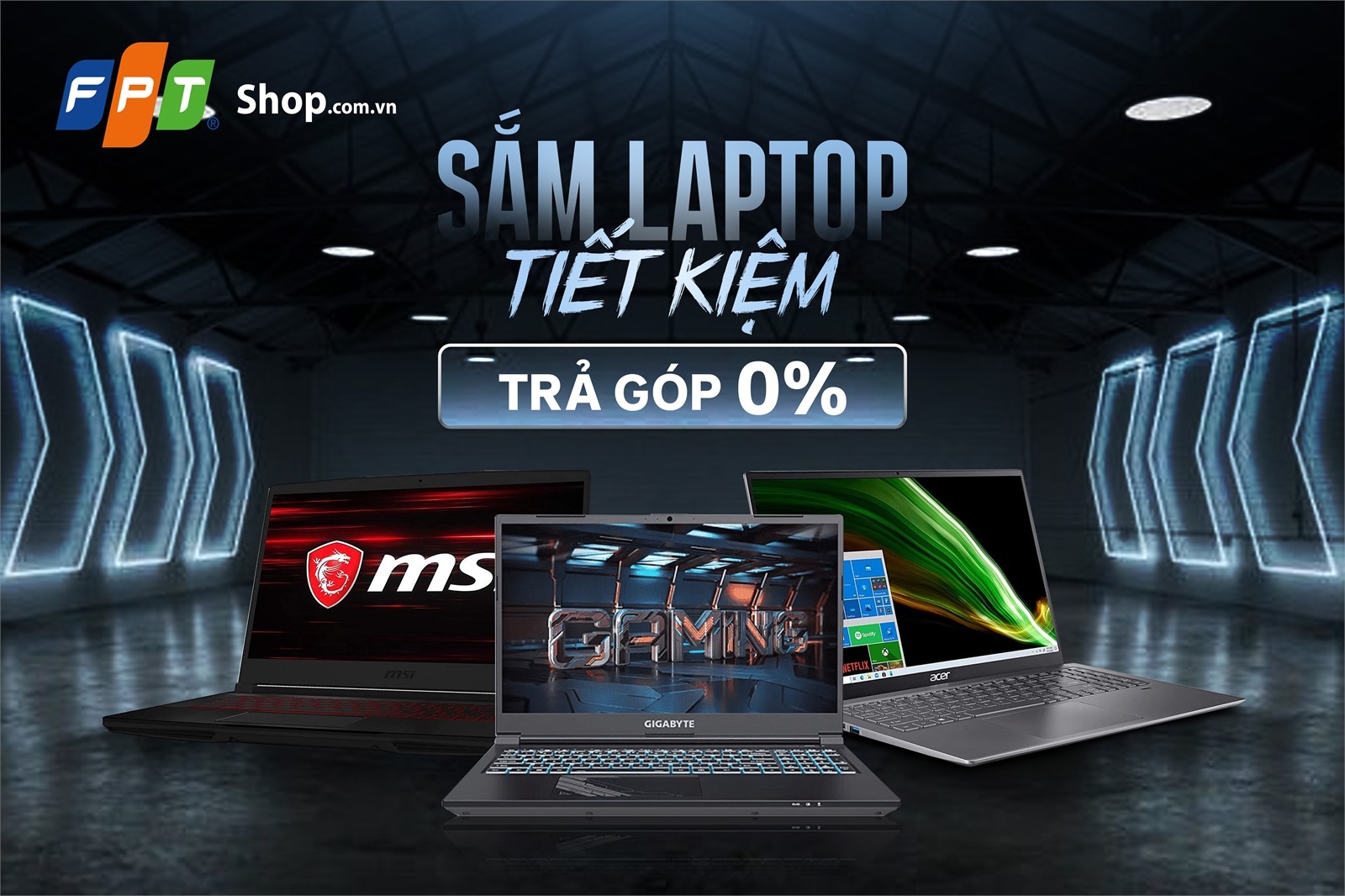 FPT Shop ưu đãi trả góp 0% dành cho các sản phẩm laptop