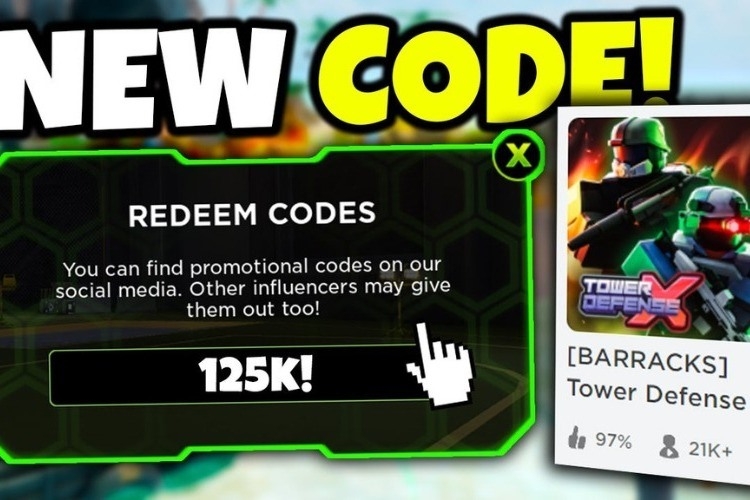 Code Tower Defense X mới 2026 nhận phần thưởng miễn phí