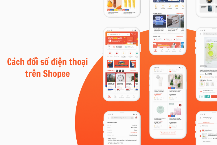 Hướng dẫn cách đổi số điện thoại trên Shopee