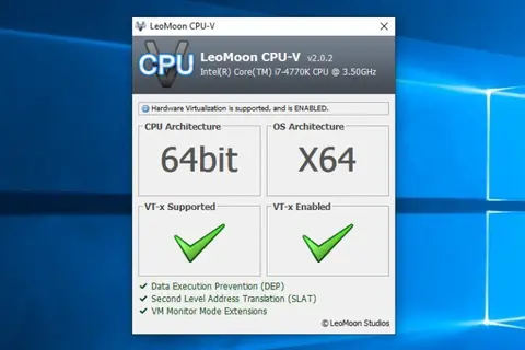 Tải LeoMoon CPU-V - Kiểm tra ngay khả năng ảo hóa phần cứng