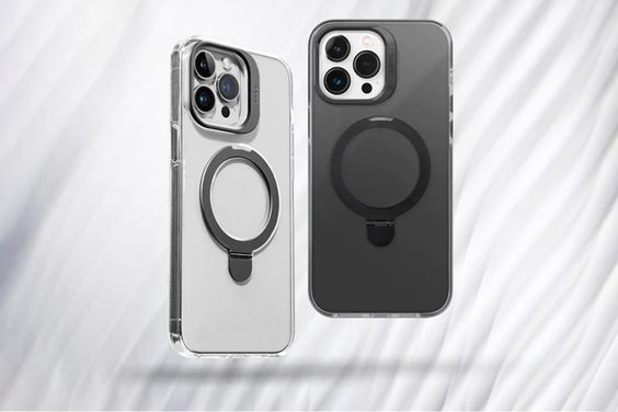 Ốp lưng magsafe iPhone 15 Promax LAUT REVIVE PROP nhựa tái chế chống sốc, có đế dựng trong suốt ...