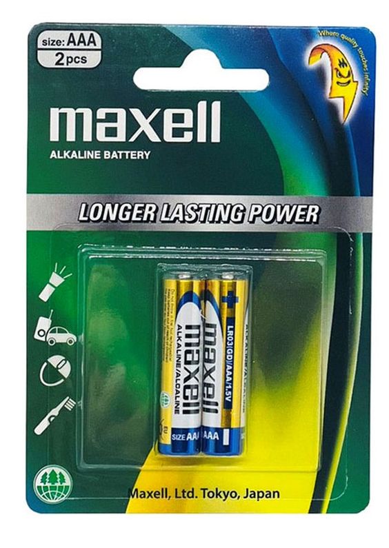 Pin Alkaline AAA Vỉ 2 viên MAXELL LR03