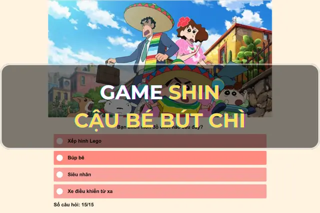 Các tựa game Shin Cậu bé bút chì dễ thương trên Game Vui