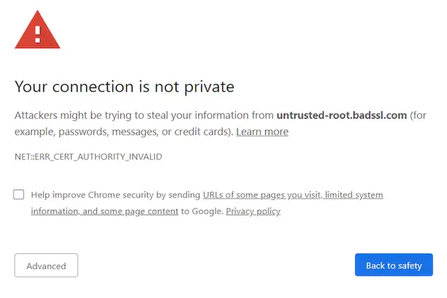 Your connection is not private: Nguyên nhân và cách khắc phục lỗi phổ ...