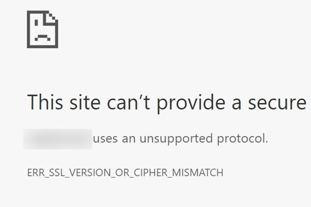 Hướng dẫn khắc phục lỗi ERR_SSL_VERSION_OR_CIPHER_MISMATCH