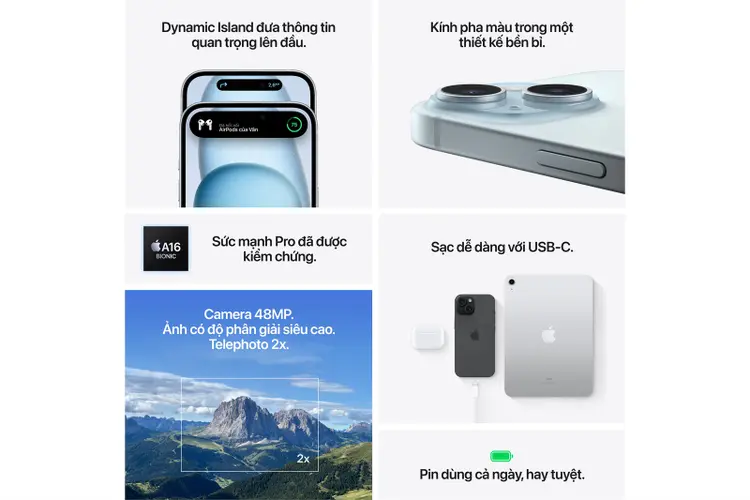 iPhone 15 Plus 128GB - Chính hãng, giá rẻ, trả góp 0%