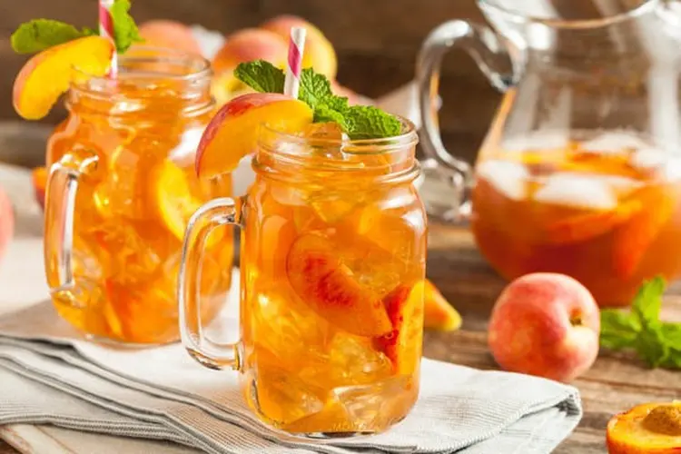 Hướng dẫn cách làm trà đào dầm thơm ngon ngọt mát thanh nhiệt