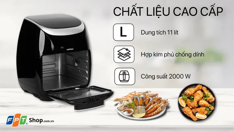Nồi chiên không dầu Hafele HS-AF1102B 11 lít | Giảm giá sốc