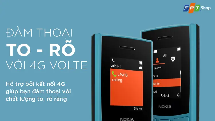 Nokia 105 4G Pro | Bền bỉ, hiển thị sắc nét