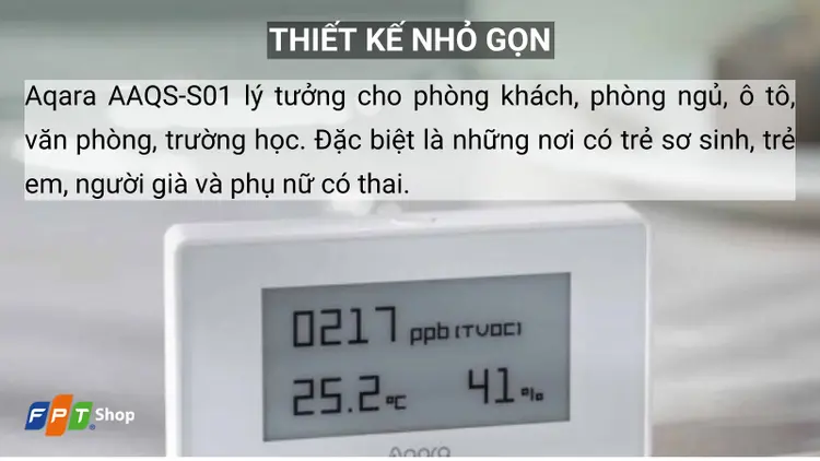 Cảm biến chất lượng không khí Aqara AAQS-S01 | Nhỏ gọn, hiệu quả