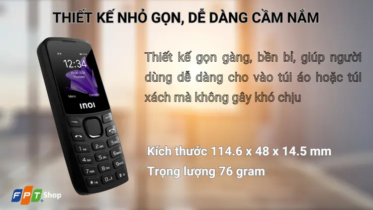 Điện thoại Inoi 240 Modern 4G giá rẻ, bảo hành 777 ngày