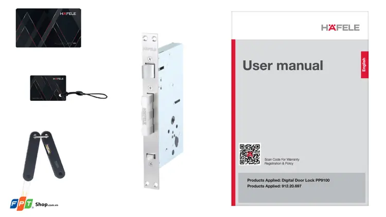 Khóa điện tử nhận diện khuôn mặt 3D Hafele PP9100 (912.20.697) chính ...