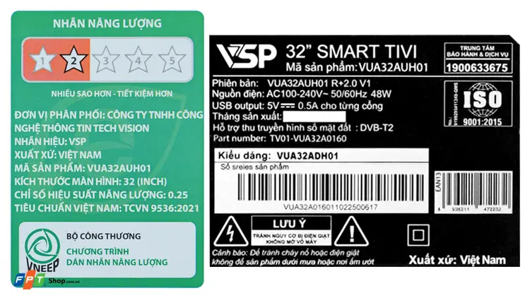 Android Tivi VSP 32 inch HD VUA32AUH01 chính hãng, giá tốt