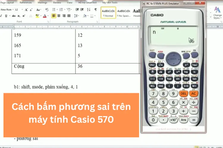 Cách bấm phương sai trên Casio 570 dễ dàng giúp bạn tính nhanh hơn