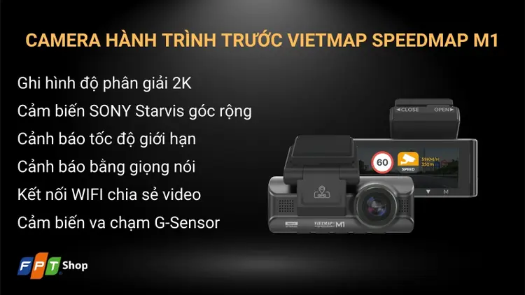 Camera hành trình trước Vietmap Speedmap M1 | Giá rẻ