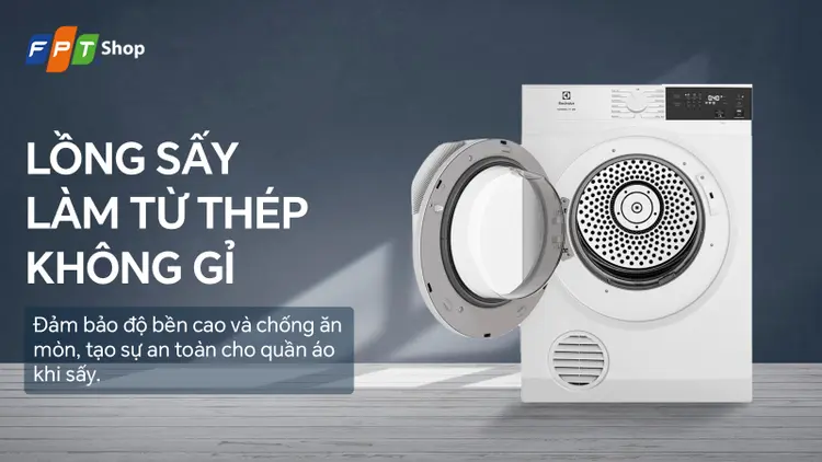 Máy sấy thông hơi Electrolux 9kg EDV904H3WC - Giá tốt