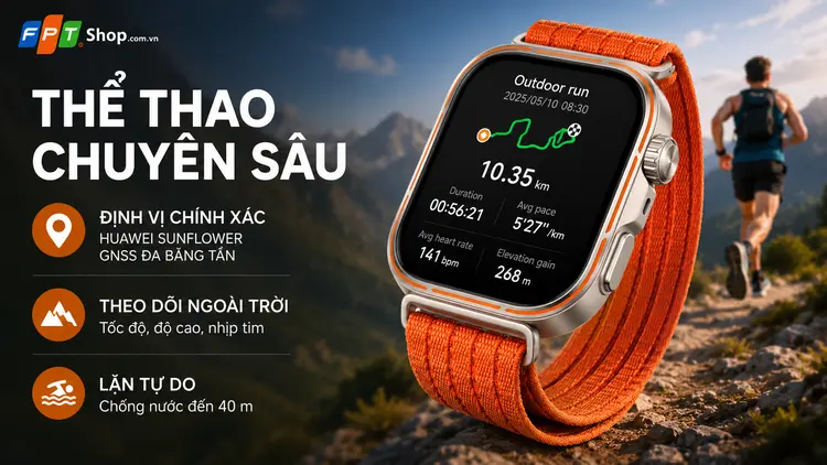 Huawei Watch Fit 5 Pro chính hãng, giá rẻ