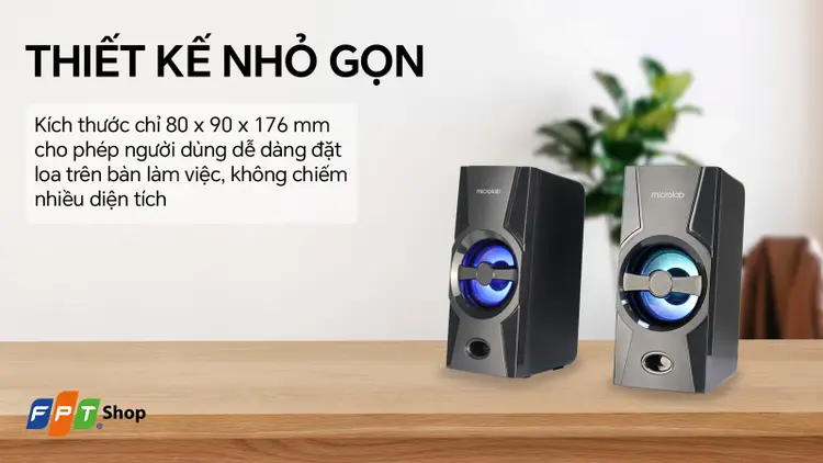 Loa dàn 2.0 Microlab B15 | Thiết kế nhỏ gọn, âm thanh hay