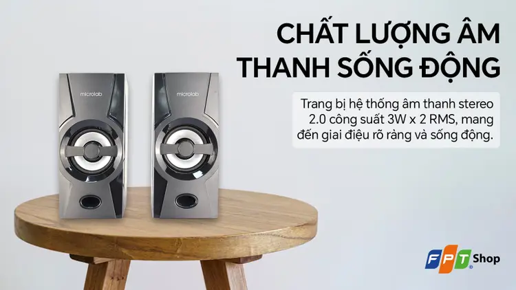 Loa dàn 2.0 Microlab B15 | Thiết kế nhỏ gọn, âm thanh hay