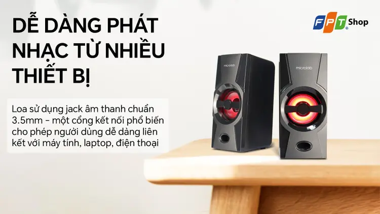 Loa dàn 2.0 Microlab B15 | Thiết kế nhỏ gọn, âm thanh hay