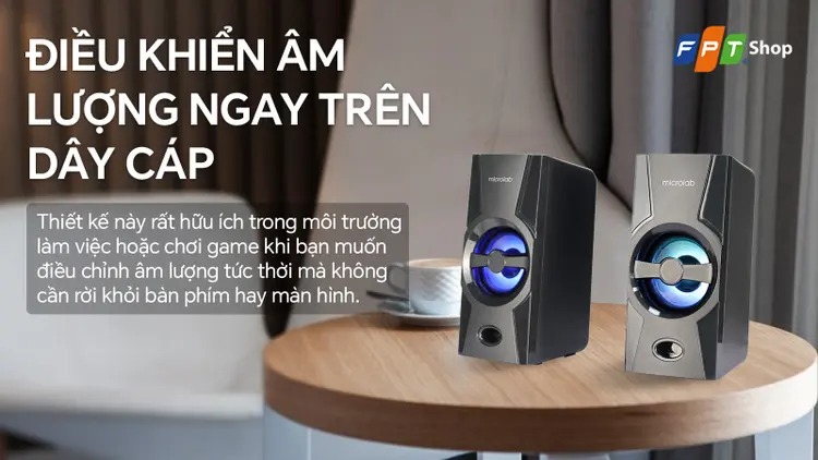 Loa dàn 2.0 Microlab B15 | Thiết kế nhỏ gọn, âm thanh hay
