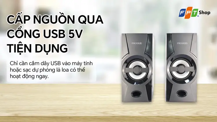 Loa dàn 2.0 Microlab B15 | Thiết kế nhỏ gọn, âm thanh hay