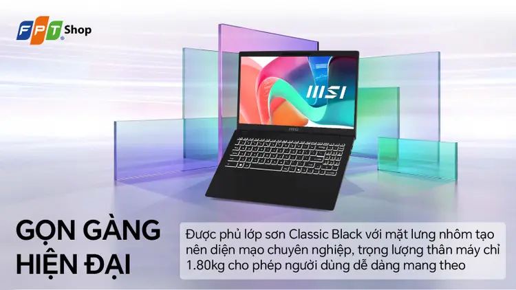 MSI Modern 15 H AI C2HMG-220VN | Mỏng nhẹ, mạnh mẽ