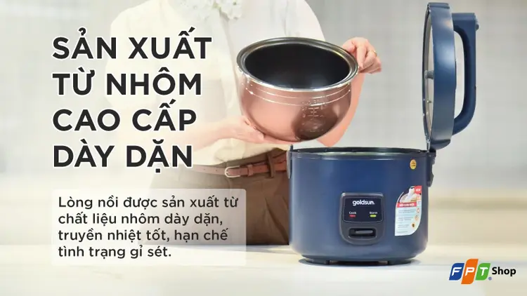Nồi cơm điện lòng niêu Goldsun GRC5046 | Chính hãng, giá rẻ