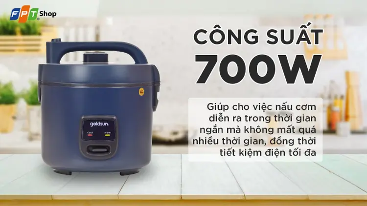 Nồi cơm điện lòng niêu Goldsun GRC5046 | Chính hãng, giá rẻ